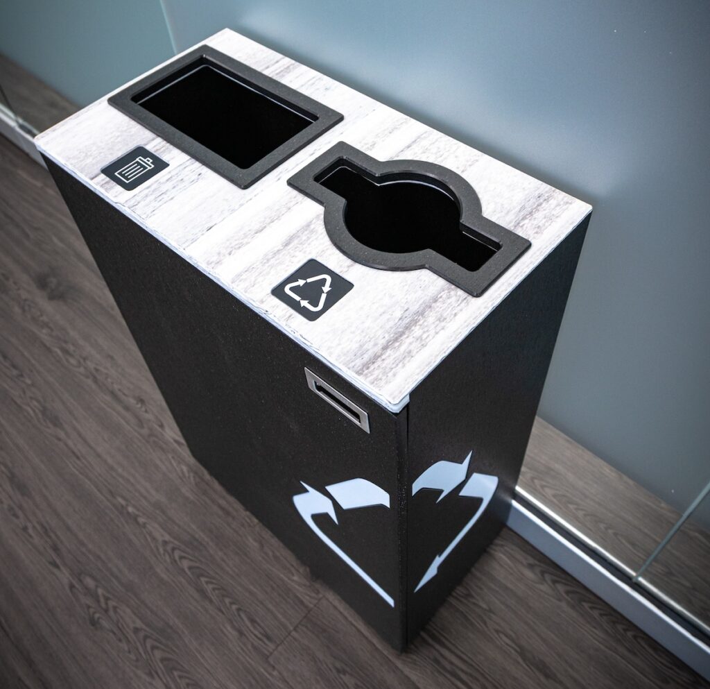 Cascade Recycling Bin | Premium Marble Design Station