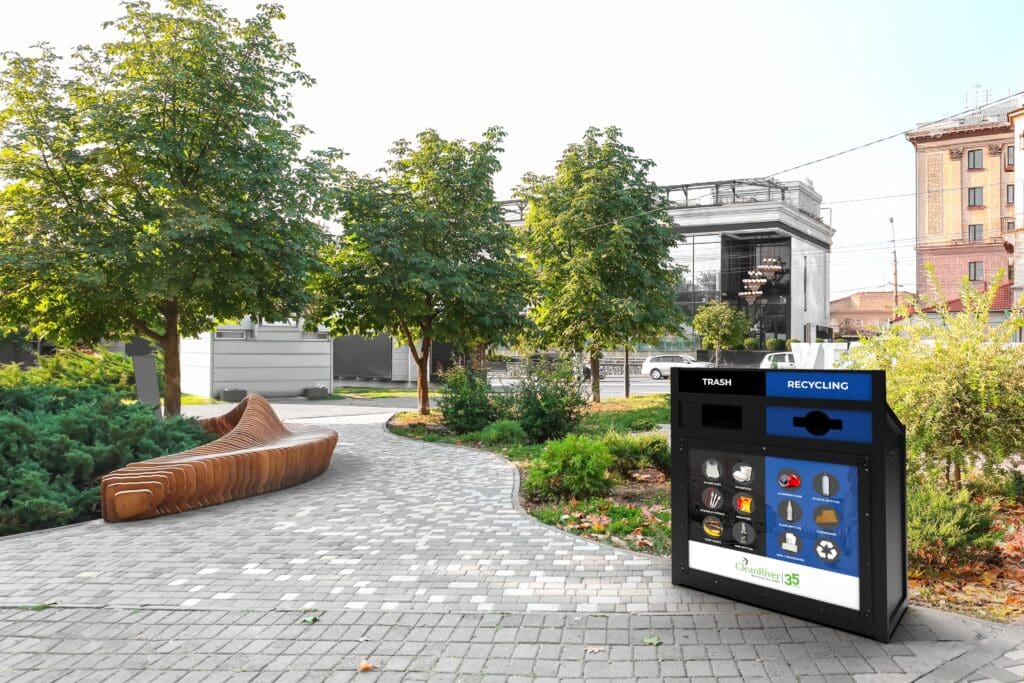 CityScape Outdoor Recycling Bin | Municipal Waste Solution